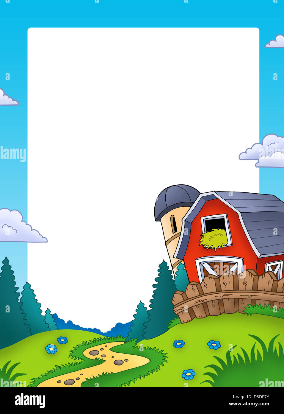 Farmyard barn cartoon hi-res stock photography and images - Alamy