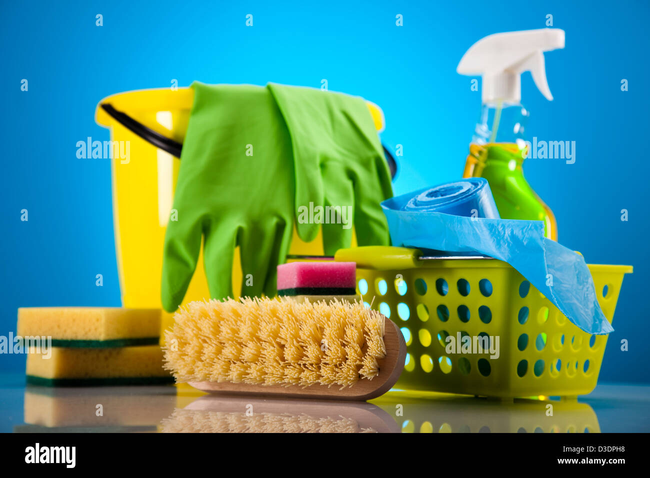 House cleaning products Stock Photo - Alamy