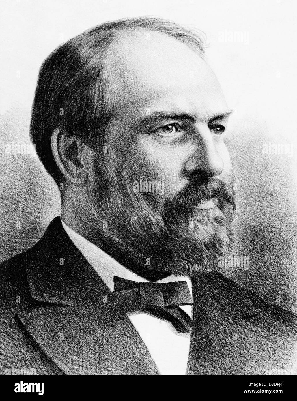 Vintage portrait of James A Garfield Stock Photo - Alamy