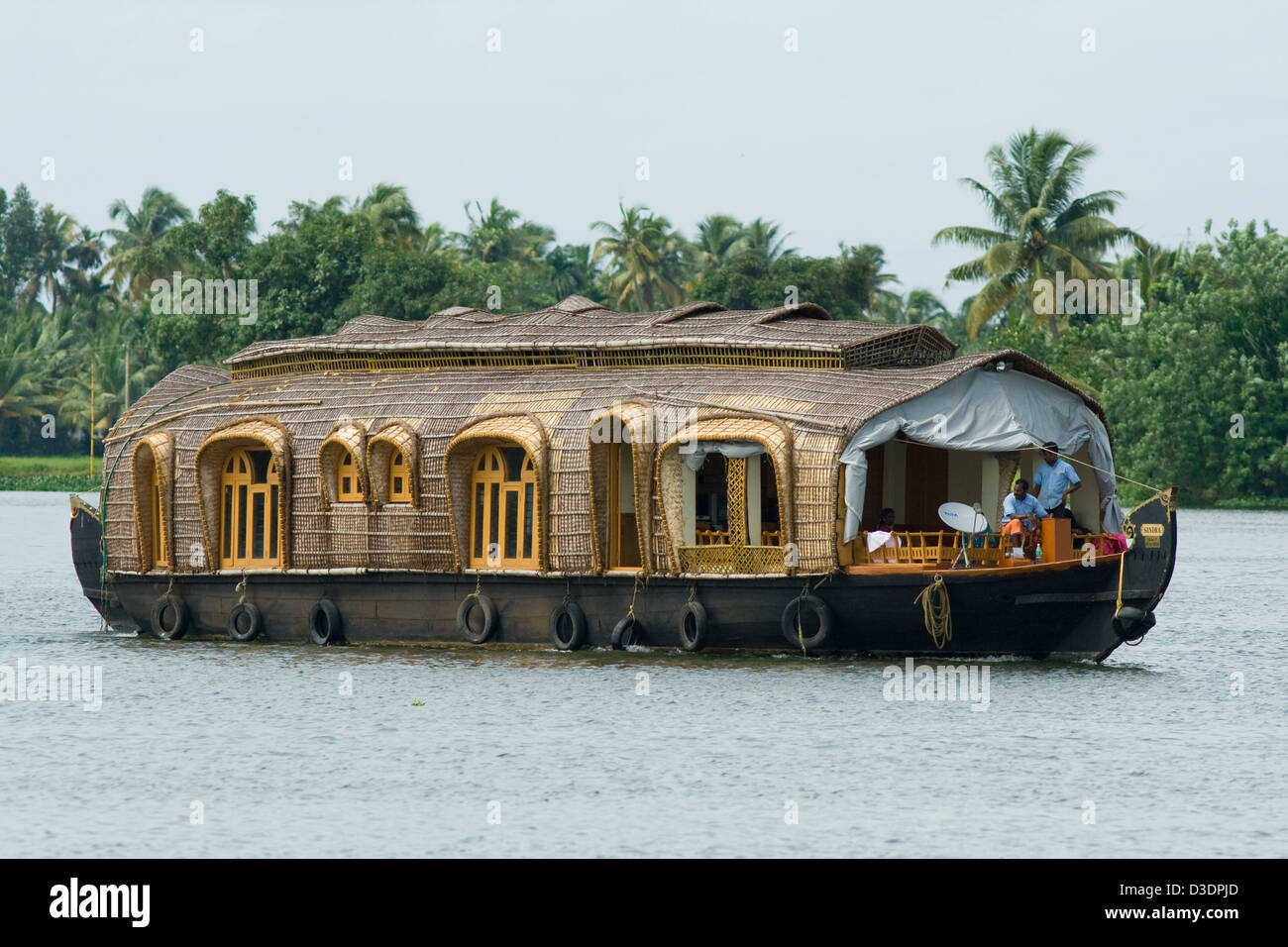 Kerala houseboat foreigner hi-res stock photography and images - Alamy