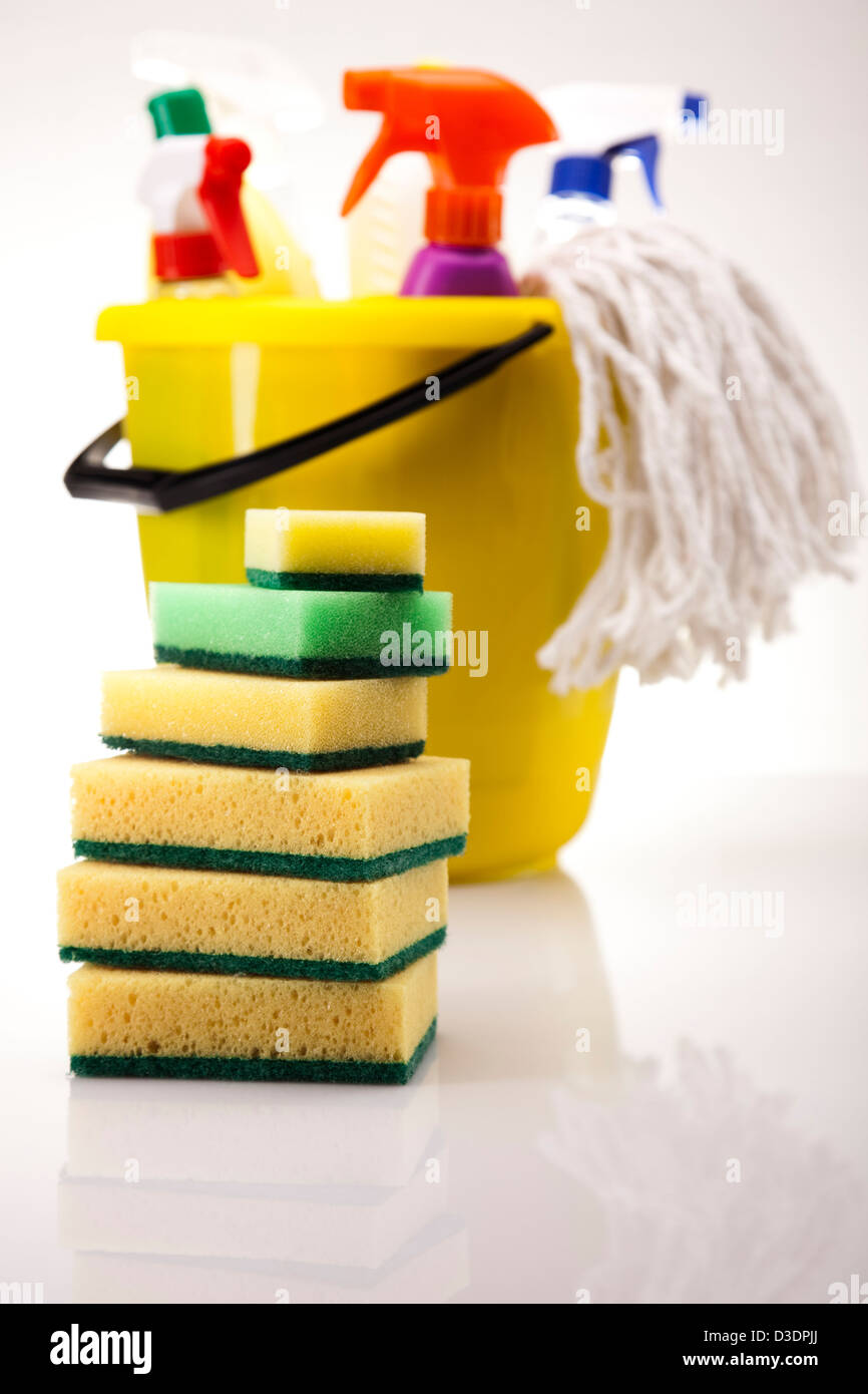Cleaning concept in studio Stock Photo - Alamy