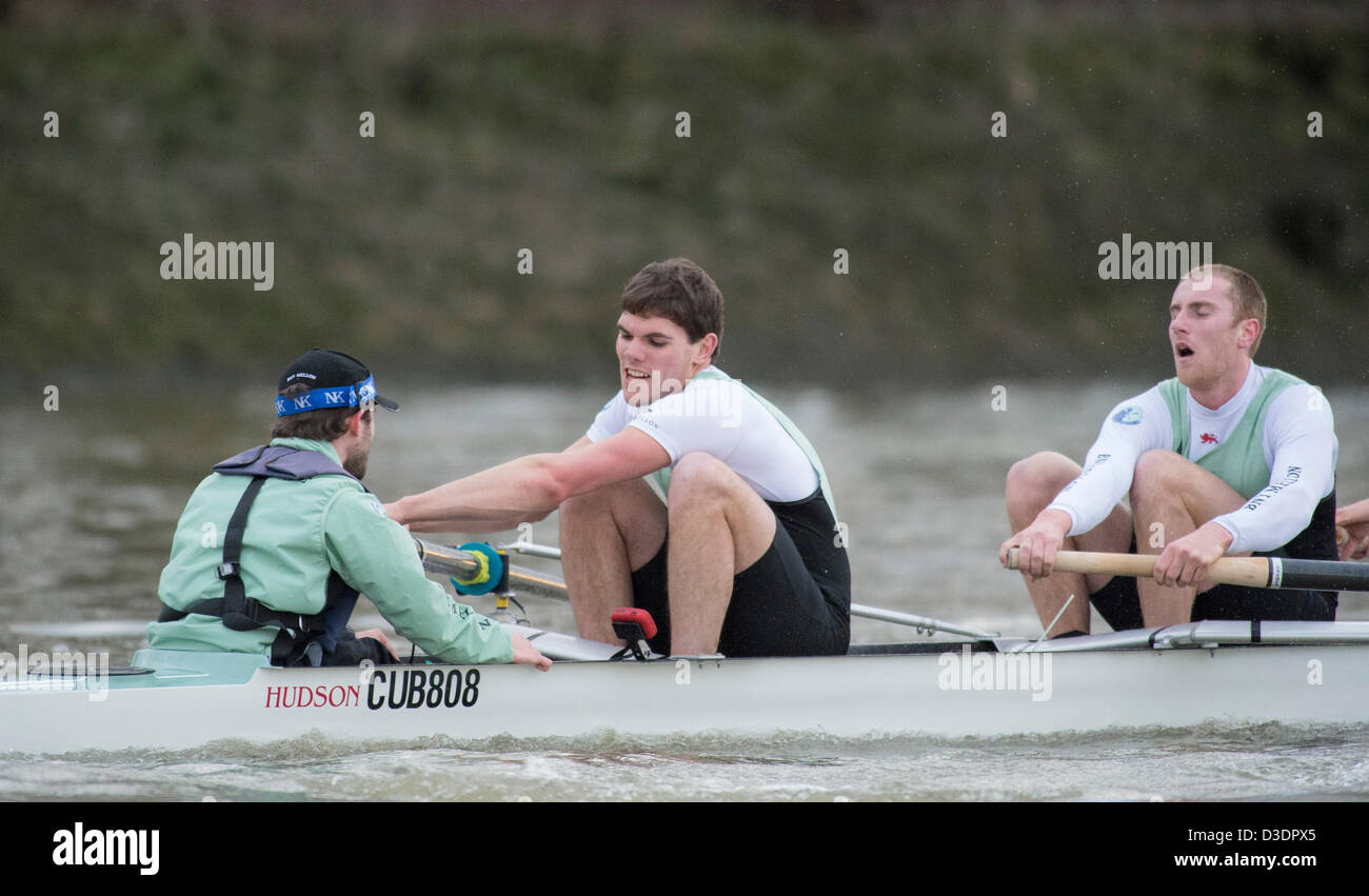 London, UK, 16th February 2013. Cambridge University Boat Club vs ...
