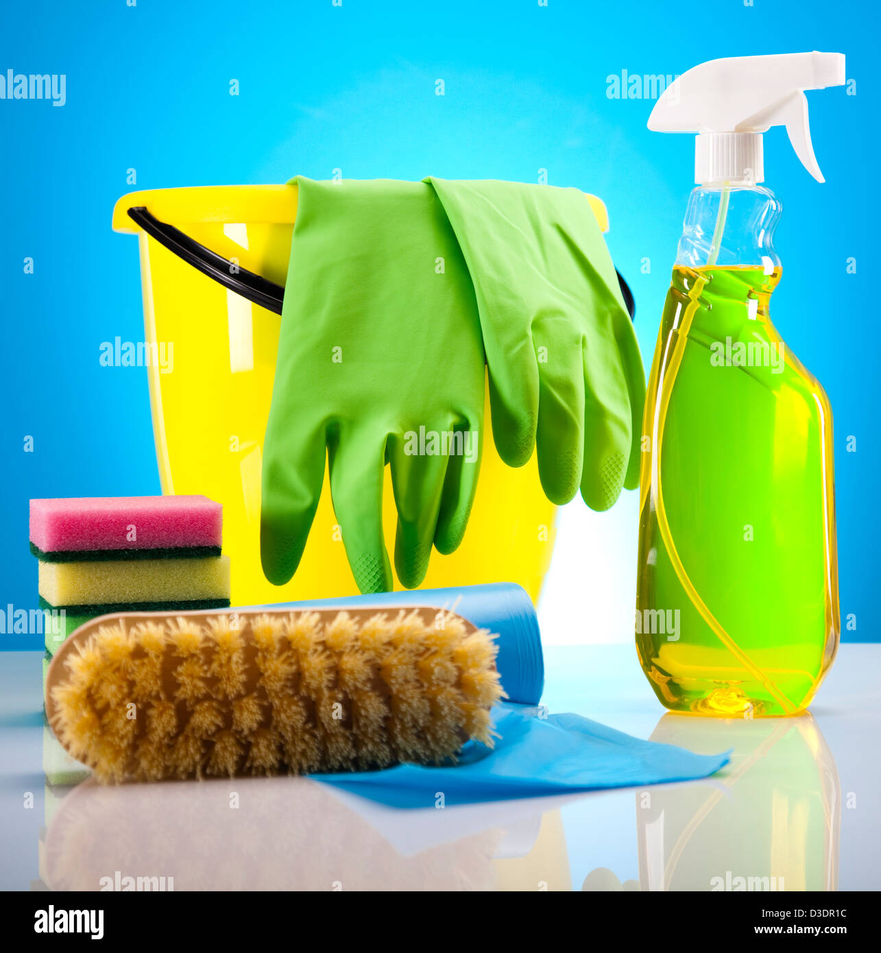 House cleaning products Stock Photo - Alamy