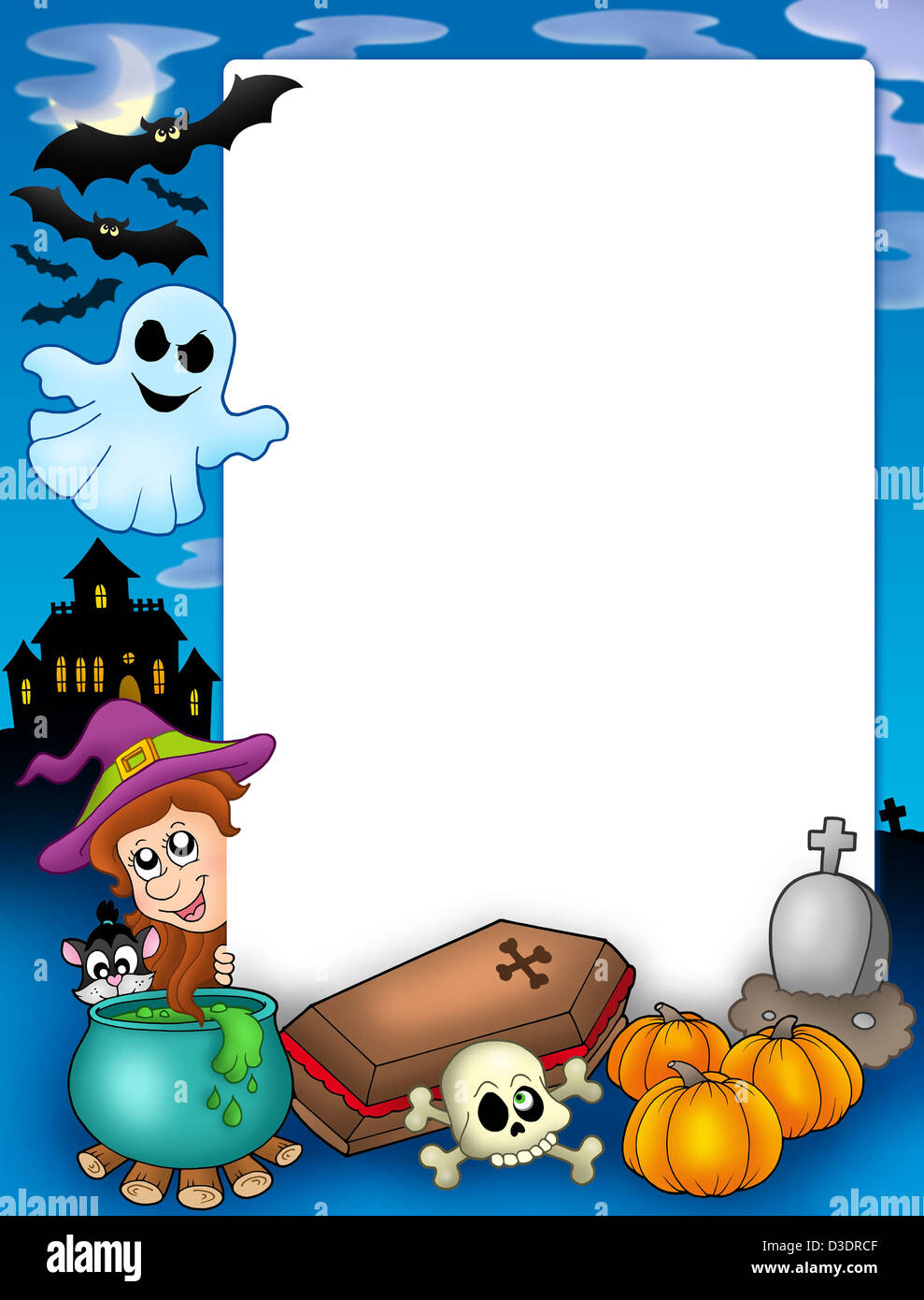 Halloween frame 1 - color illustration Stock Photo - Alamy