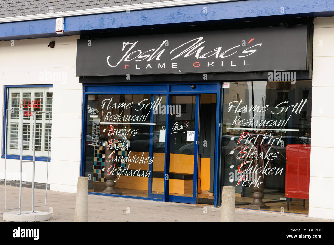 Josh Macs Flame Grill Restaurant, Carrickfergus Stock Photo - Alamy