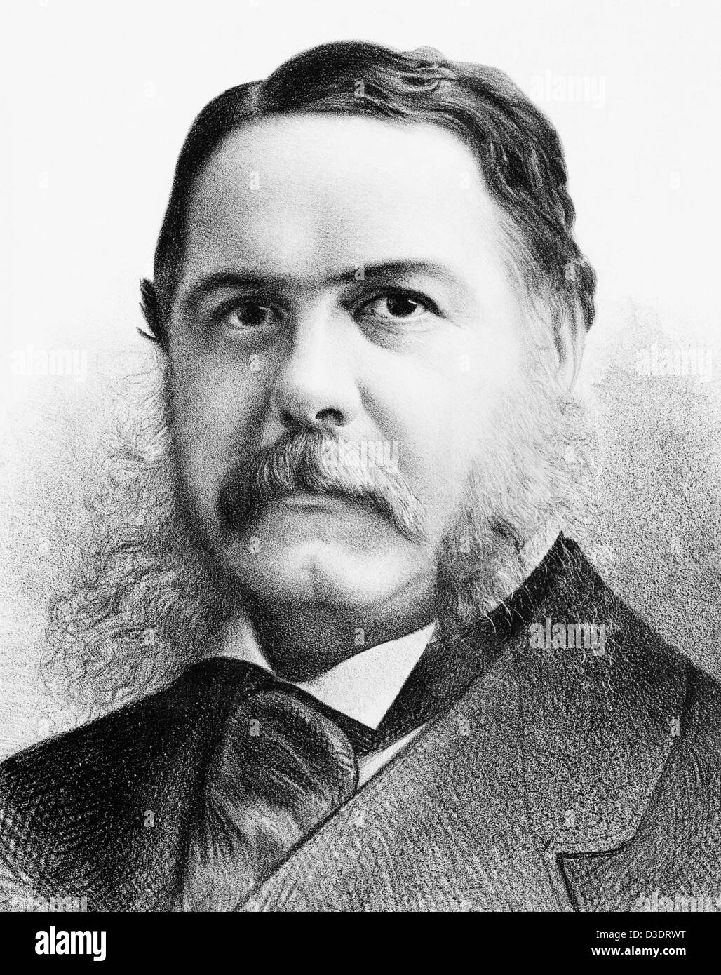 Vintage portrait of Chester A Arthur Stock Photo - Alamy