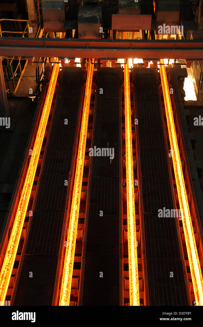 Warsaw, Poland, the casting plant at the steelworks ArcelorMittal ...