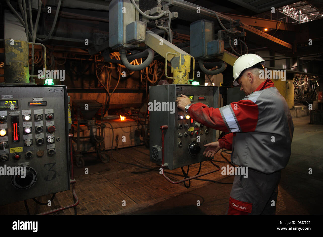 Warsaw, Poland, a steel maker ArcelorMittal steel mill in Warsaw Stock ...