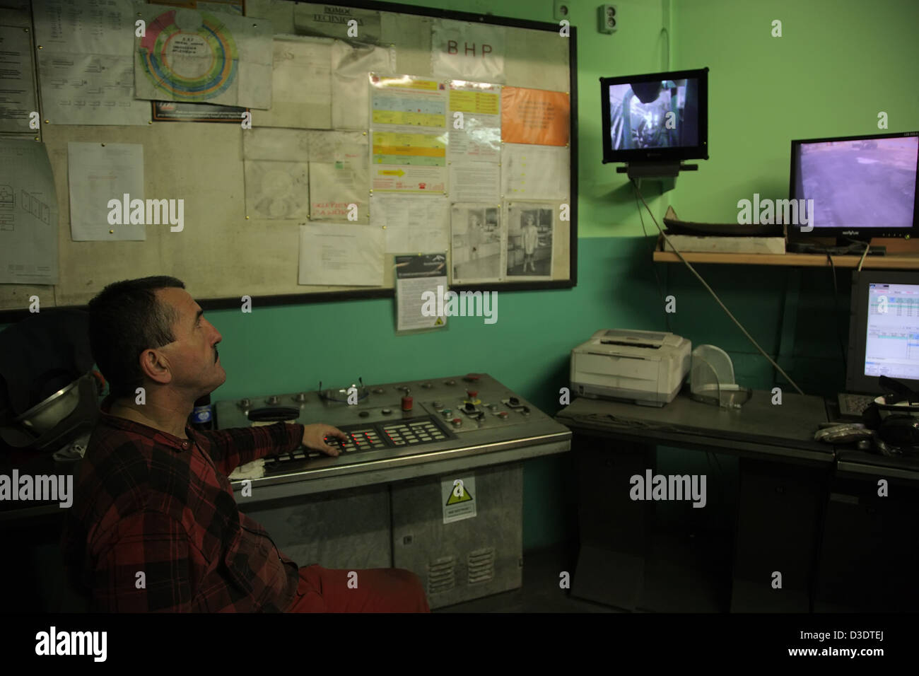 Warsaw, Poland, an employee in the control room, the VPL-investment in ...