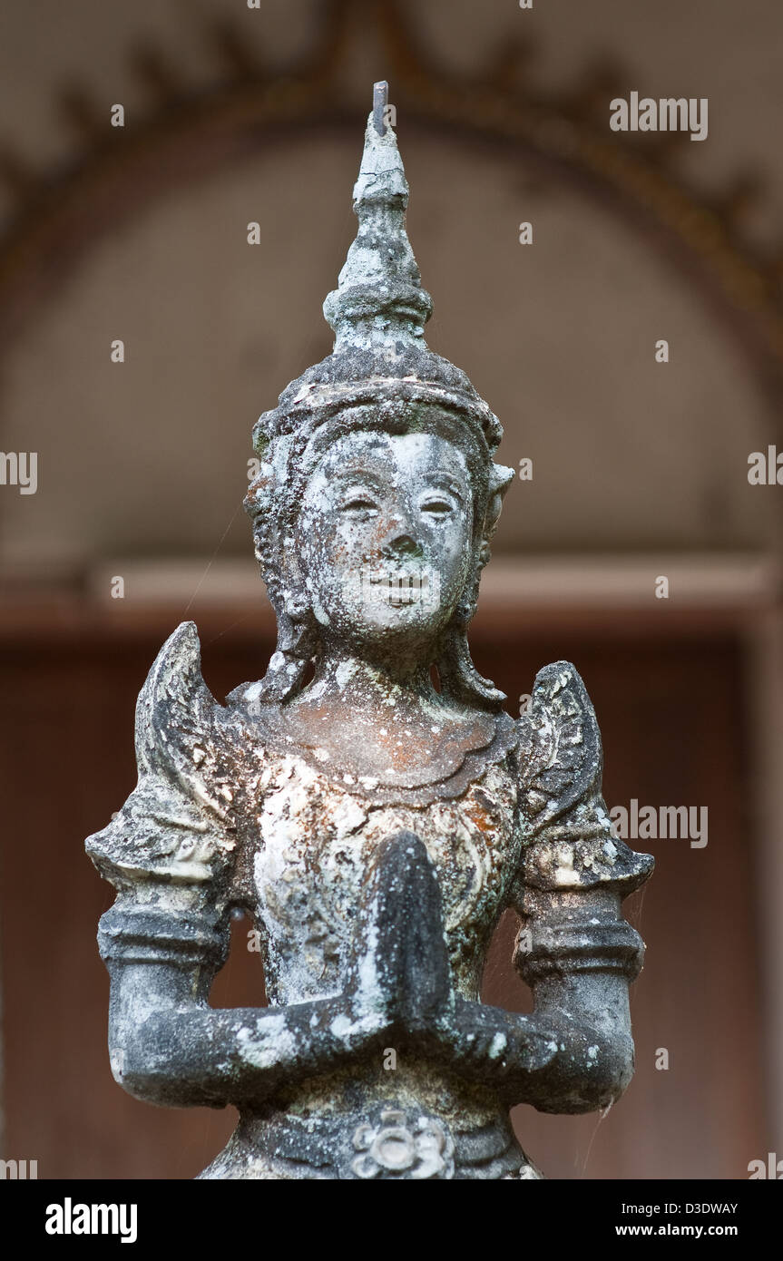 Fang, Thailand, statue, seated, hands in Namaste Stock Photo - Alamy