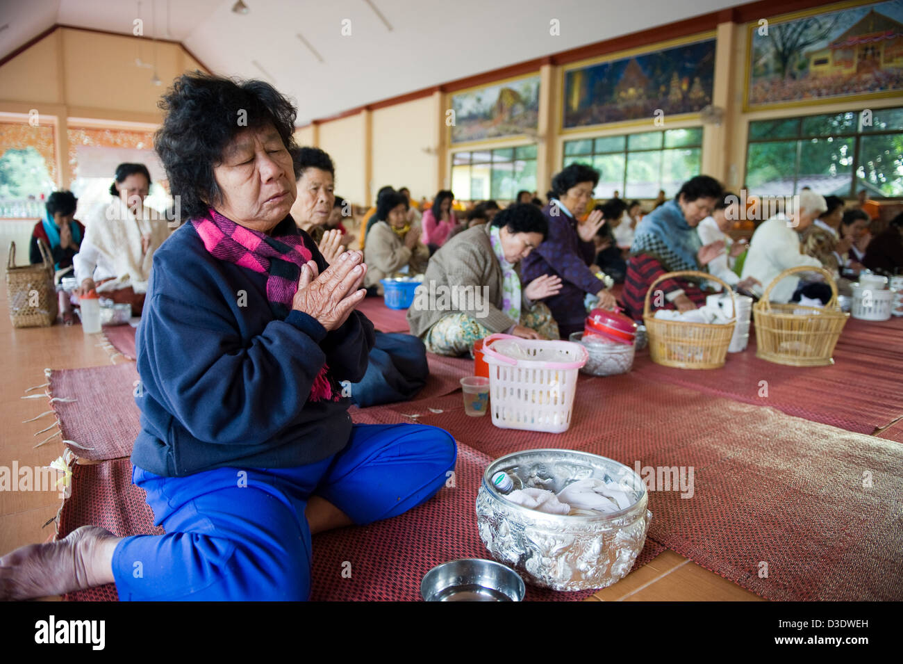 Local Thai People Praying Temple High Resolution Stock Photography and ...