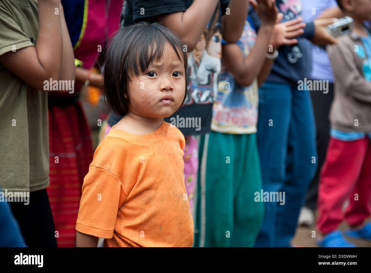 Chiang Rai, Thailand, a girl of minority ethnic Palaung a Hard Stock ...