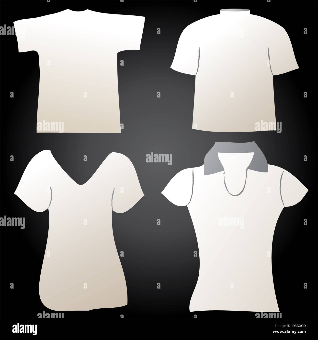 white T-shirt design template Stock Photo - Alamy