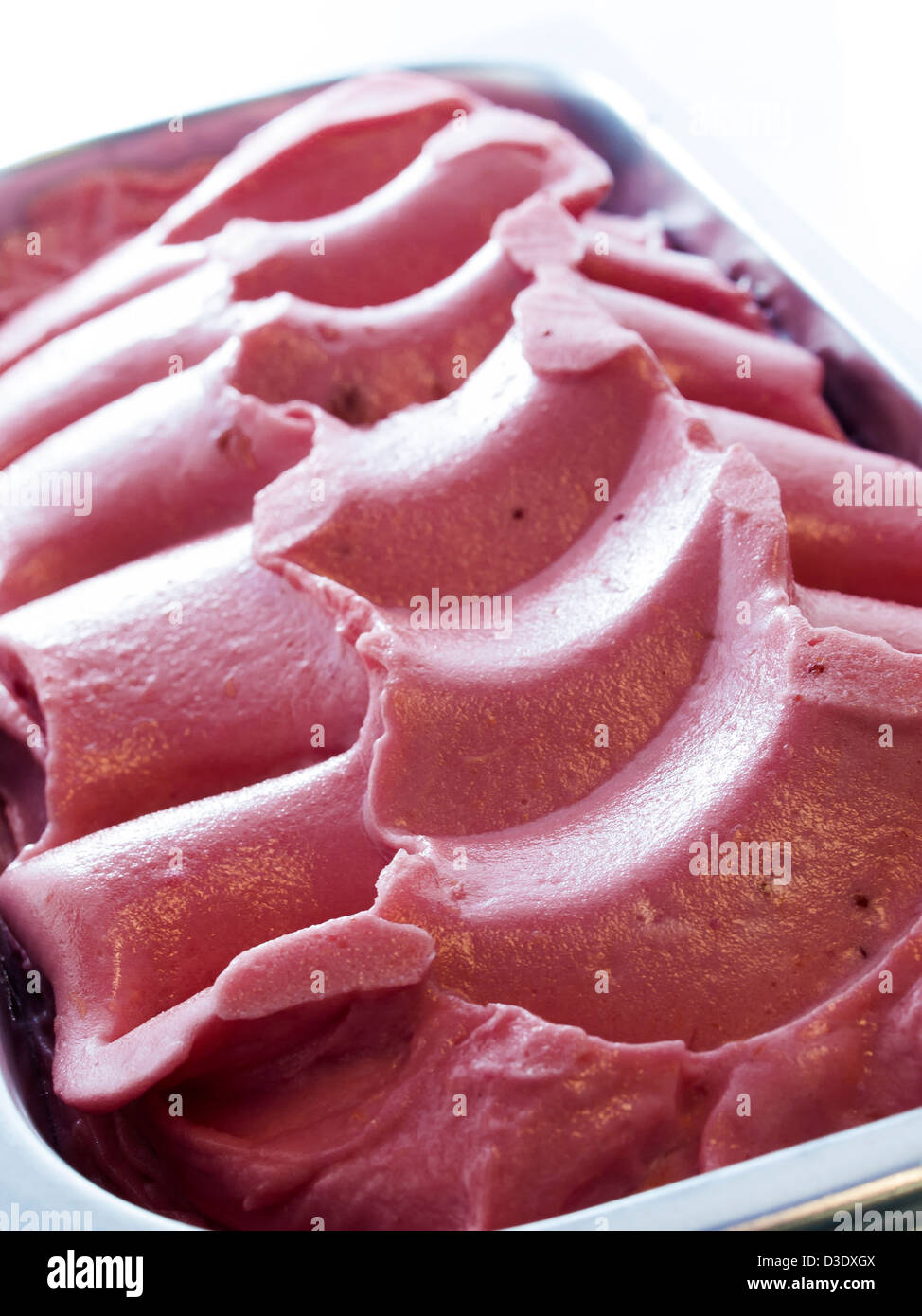 Gourmet sweet orange and cranberry gelato on white background Stock ...