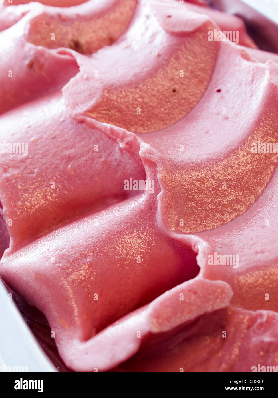 Gourmet sweet orange and cranberry gelato on white background Stock ...