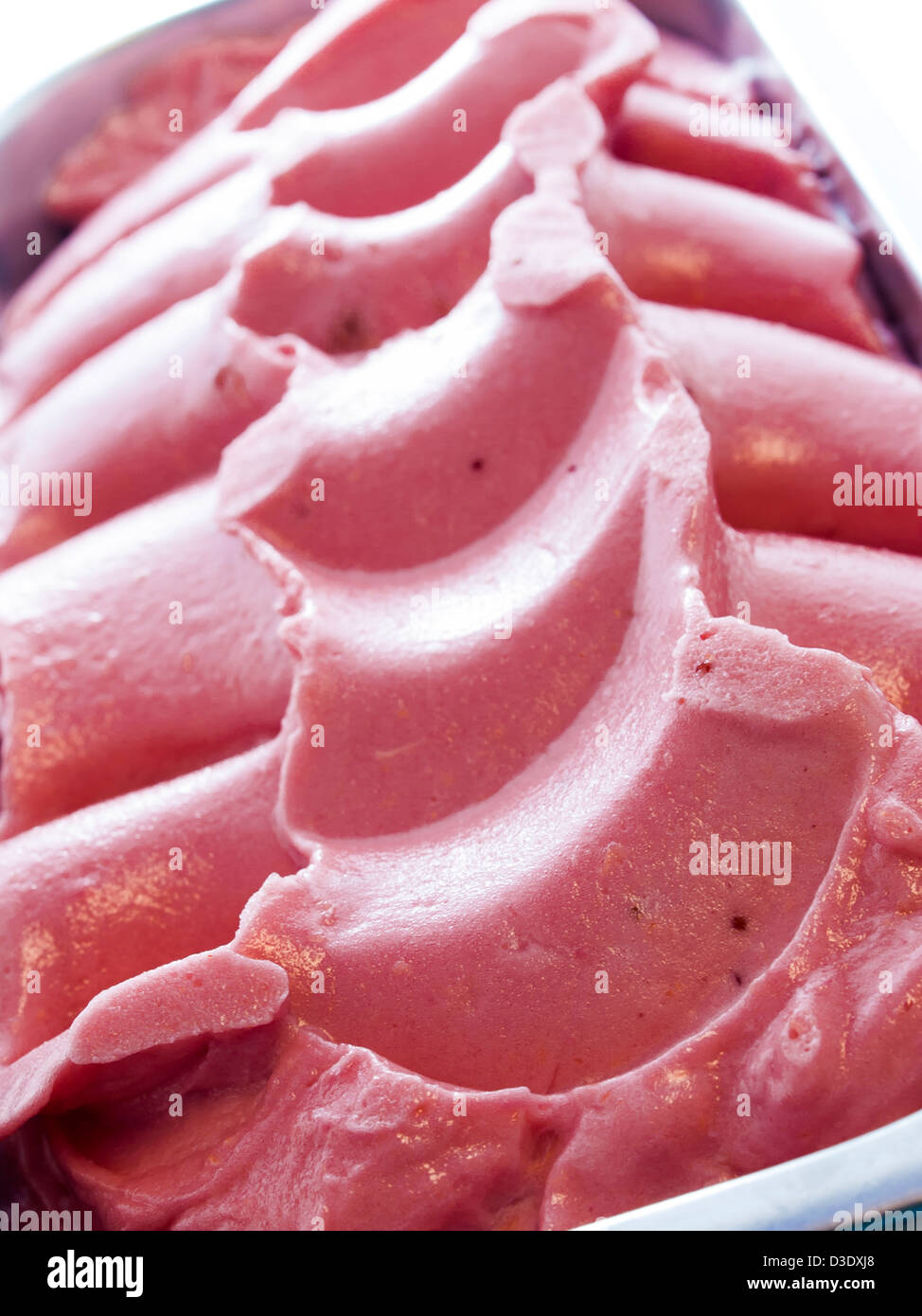 Gourmet sweet orange and cranberry gelato on white background Stock ...
