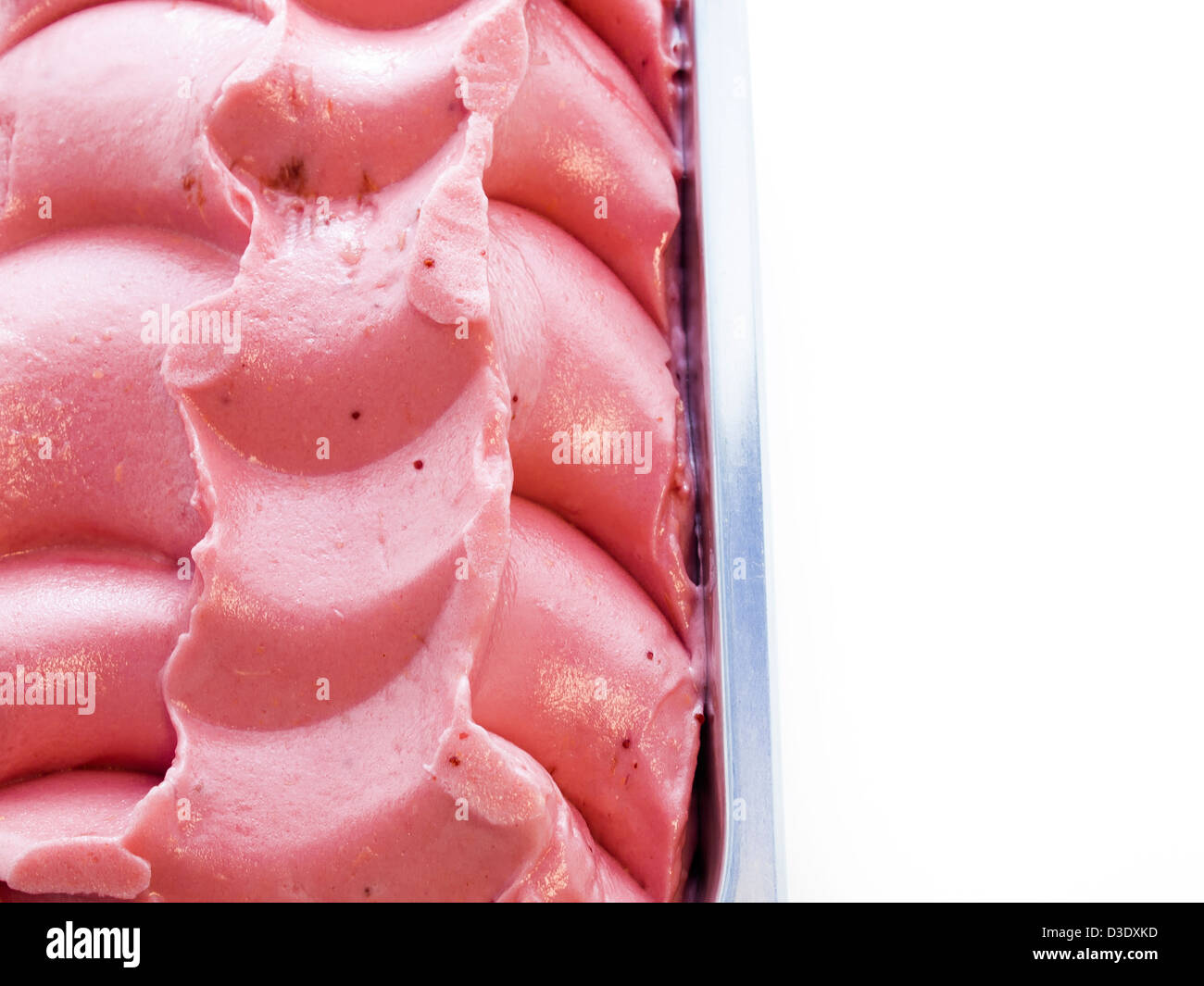 Gourmet sweet orange and cranberry gelato on white background Stock ...