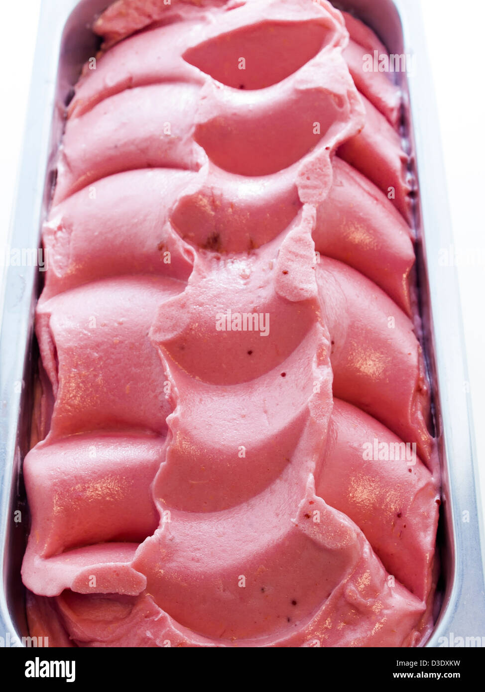 Gourmet sweet orange and cranberry gelato on white background Stock ...