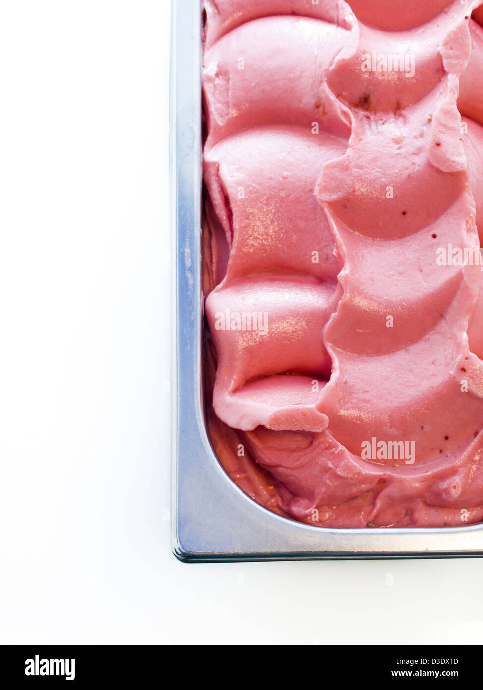 Gourmet sweet orange and cranberry gelato on white background Stock ...