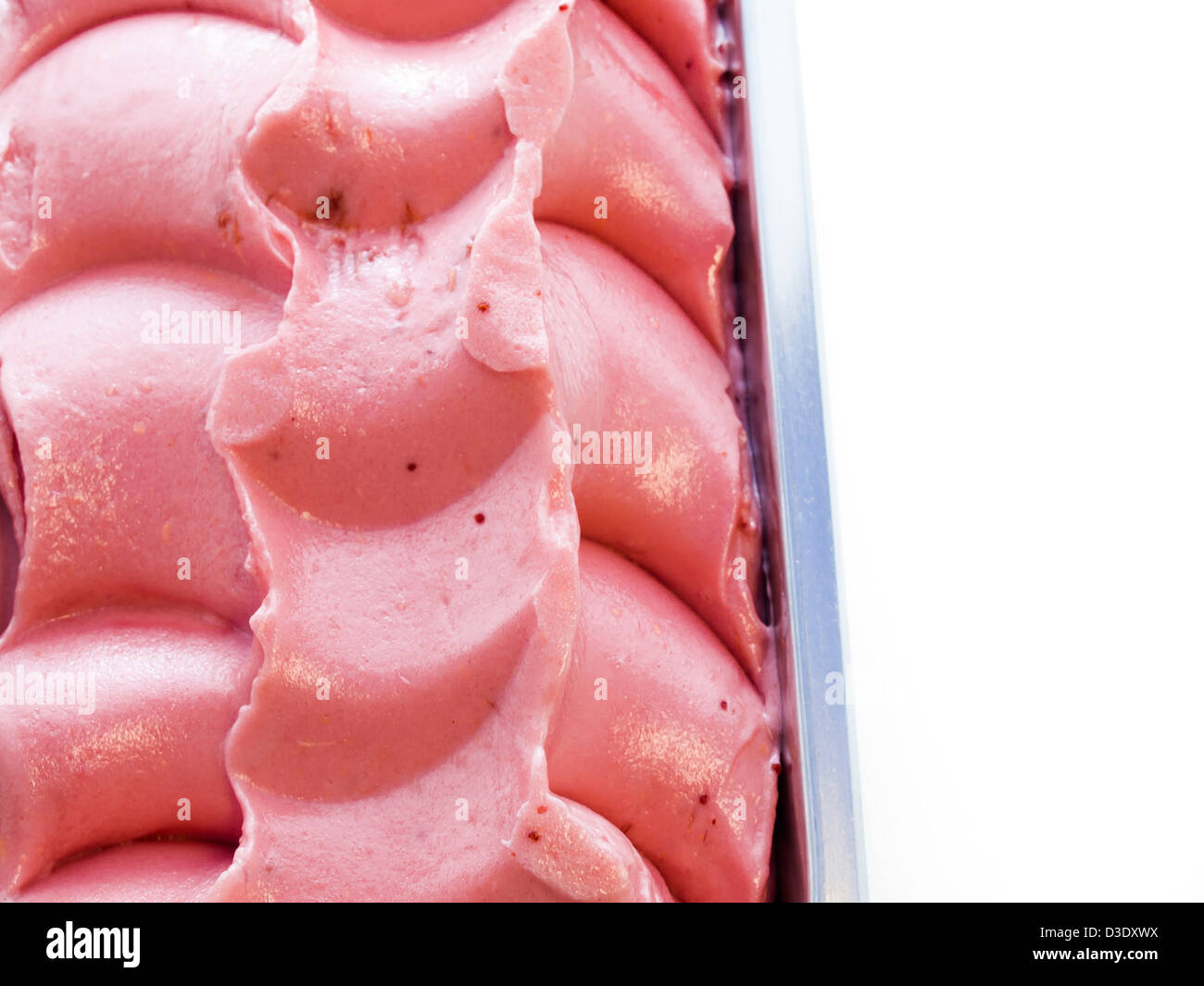 Gourmet sweet orange and cranberry gelato on white background Stock ...