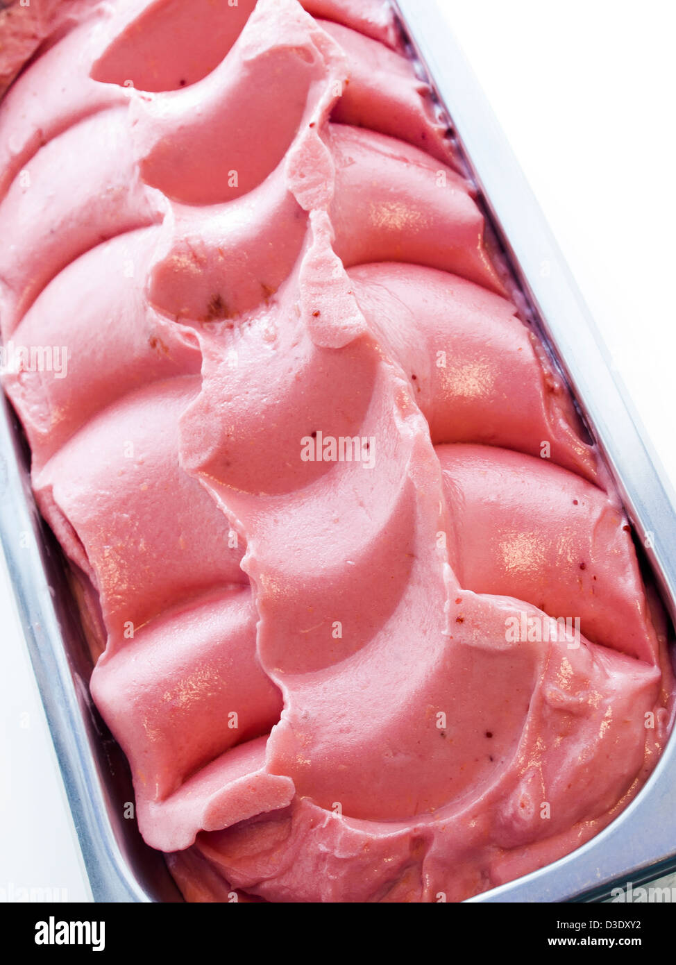 Gourmet sweet orange and cranberry gelato on white background Stock ...