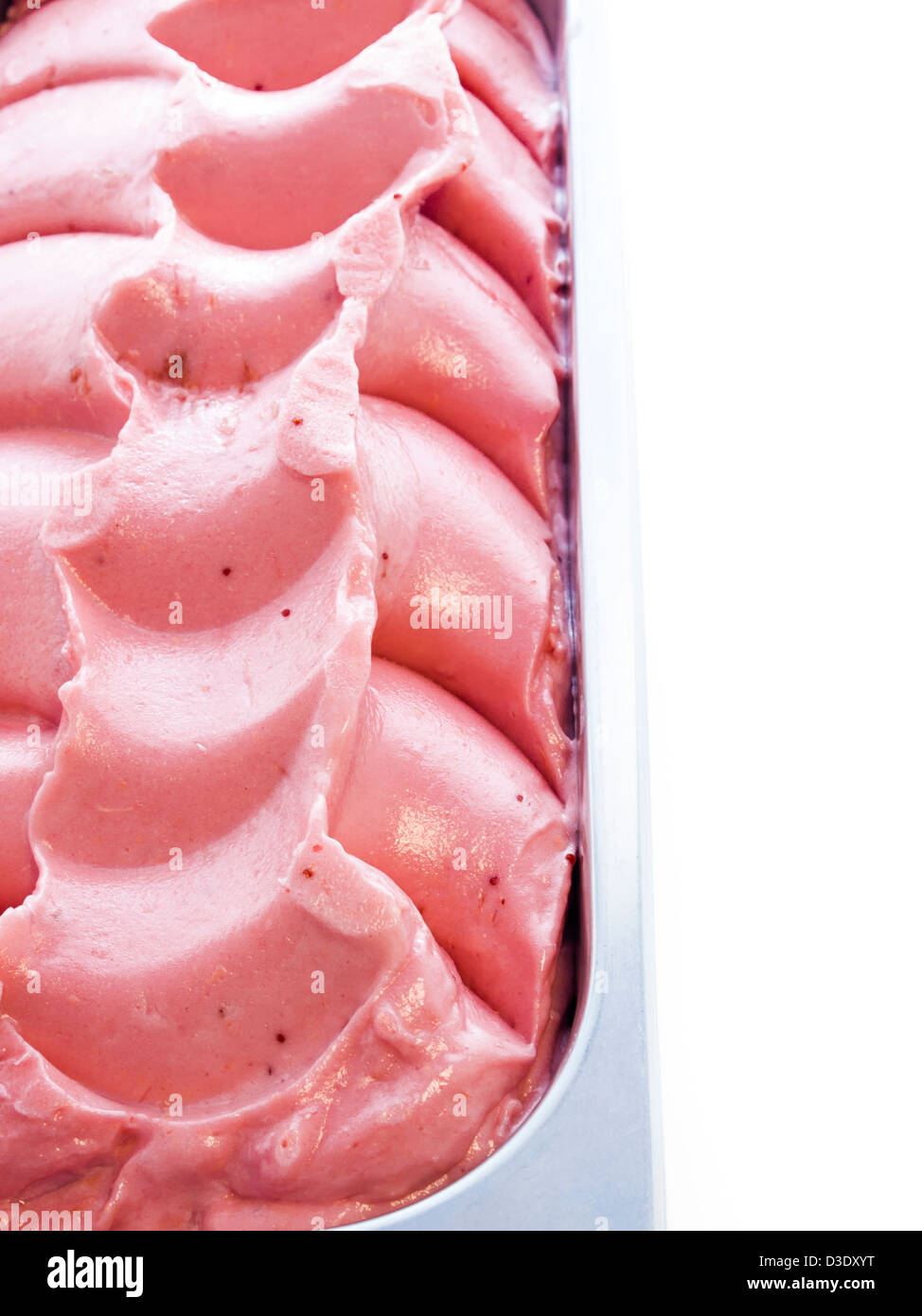 Gourmet sweet orange and cranberry gelato on white background Stock ...