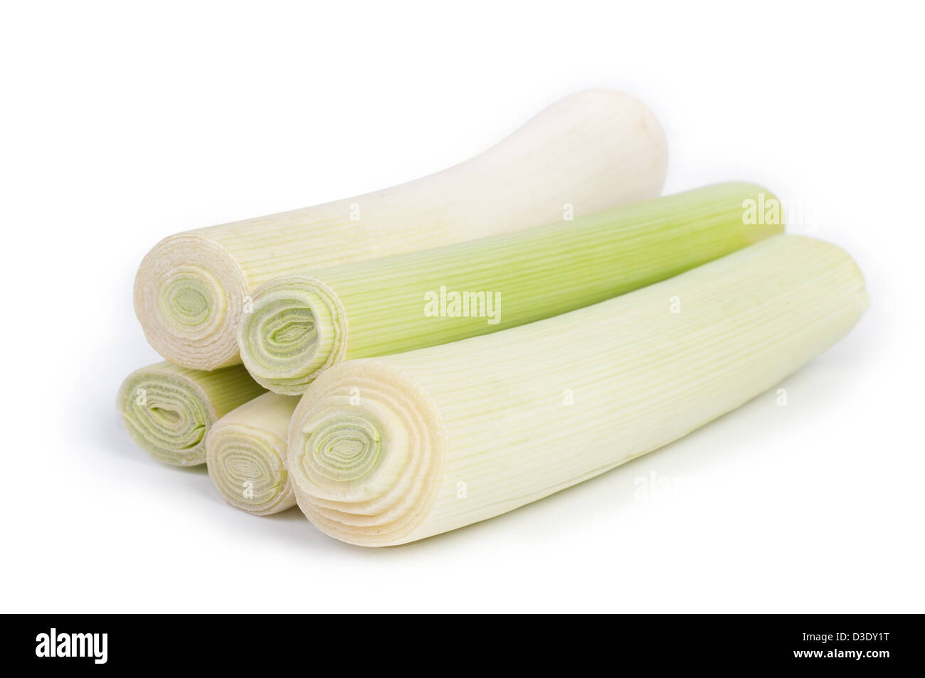 organic leek isolated on white Stock Photo - Alamy