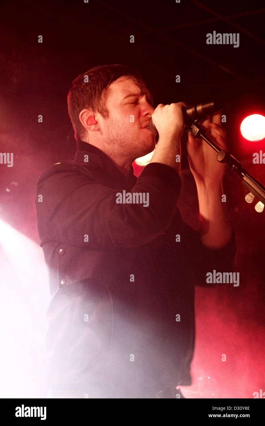 Sheffield, UK: Lead singer, Jonathan Higgs with Everything Everything ...