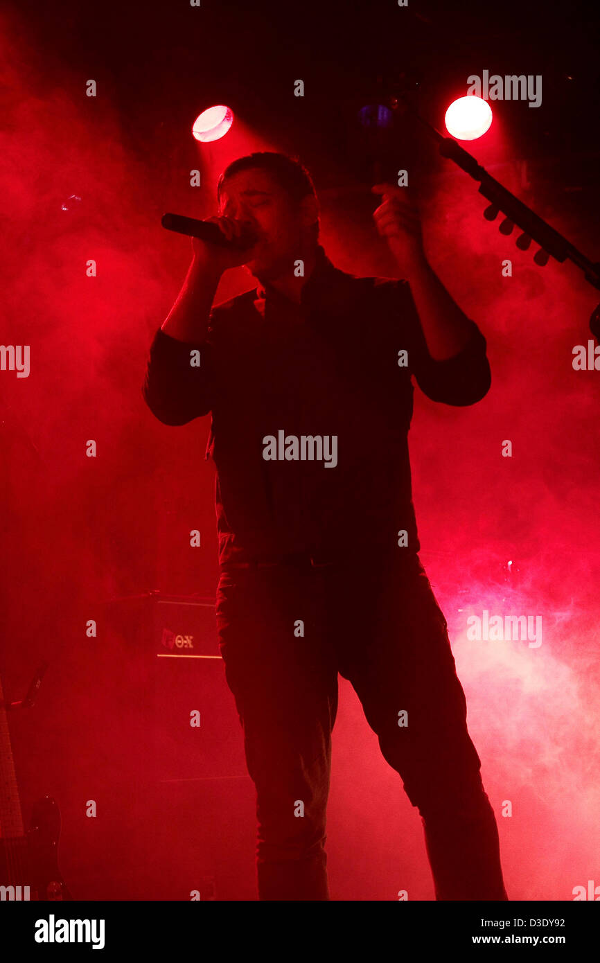 Sheffield, UK: Jonathan Higgs lead singer with Everything Everything in ...