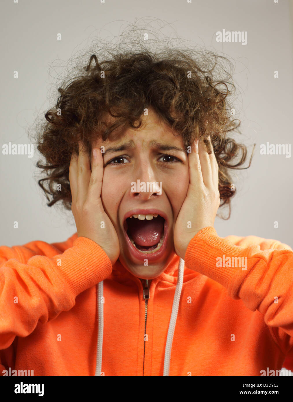 Young boy is screaming Stock Photo - Alamy