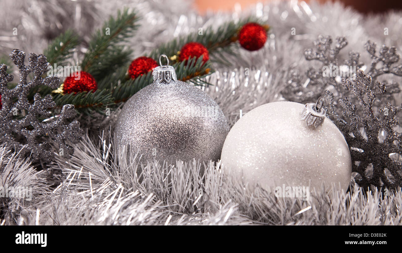 Traditional Christmas Baubles Stock Photo - Alamy