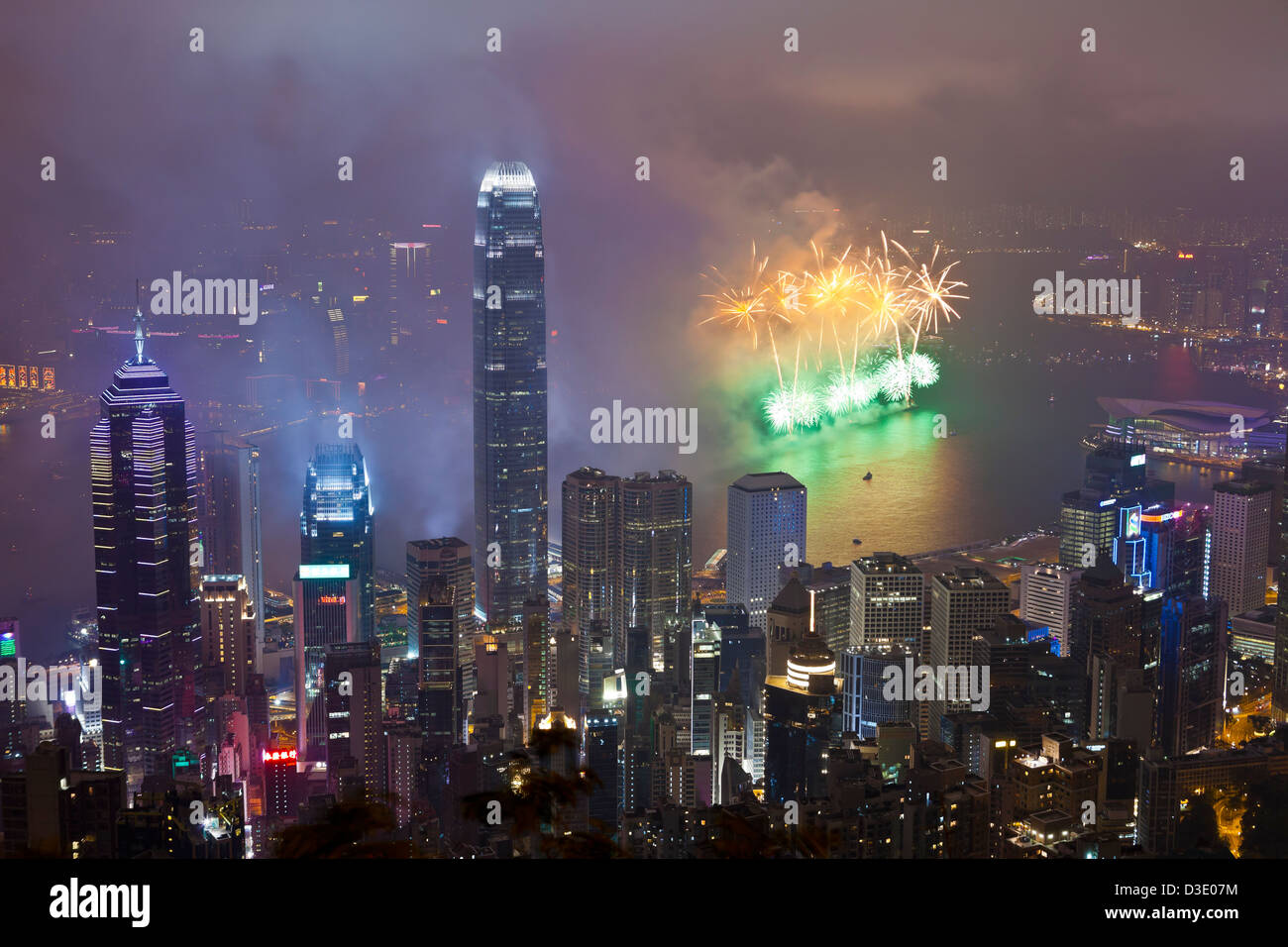Hong Kong fireworks Stock Photo - Alamy