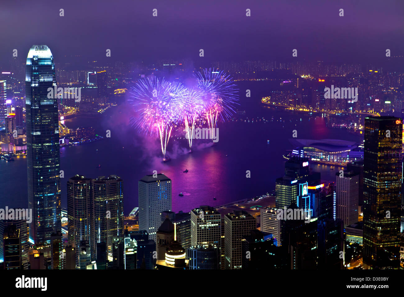 Hong Kong fireworks Stock Photo - Alamy