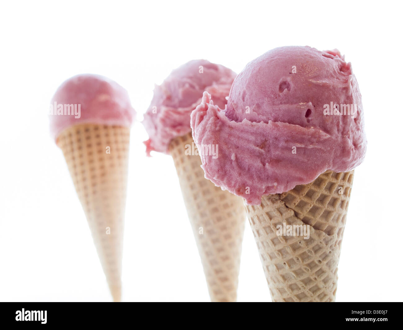 Gourmet sweet orange and cranberry gelato on white background Stock ...
