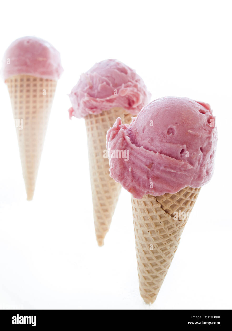 Gourmet sweet orange and cranberry gelato on white background Stock ...