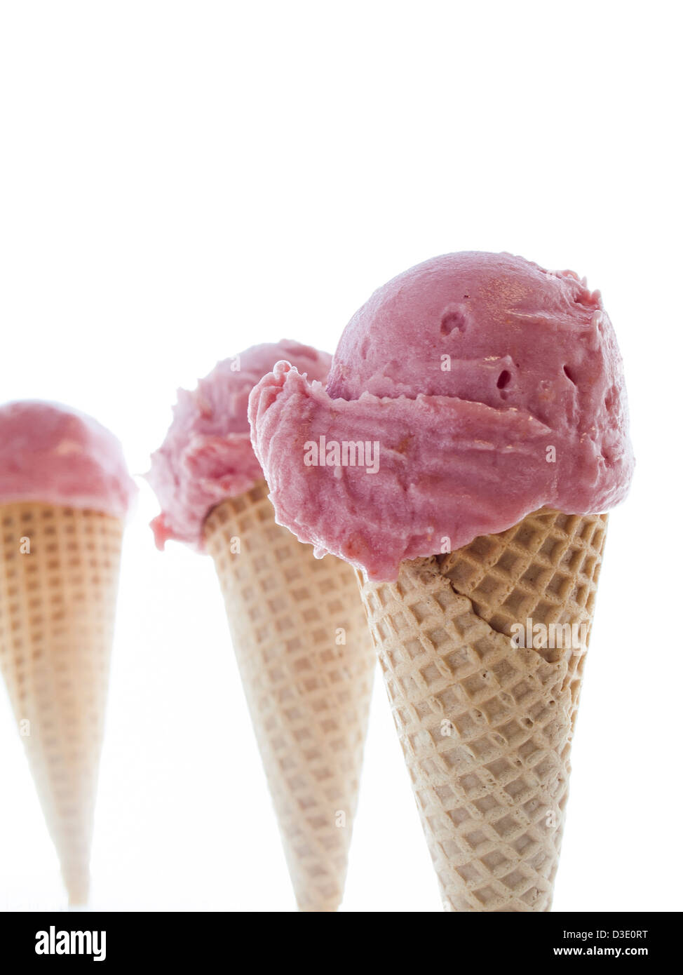 Gourmet sweet orange and cranberry gelato on white background Stock ...