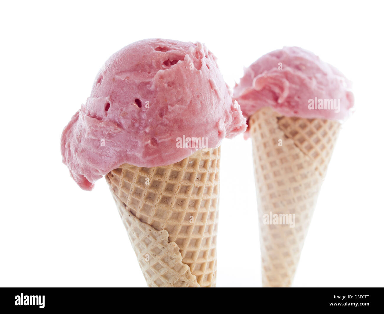 Gourmet sweet orange and cranberry gelato on white background Stock ...