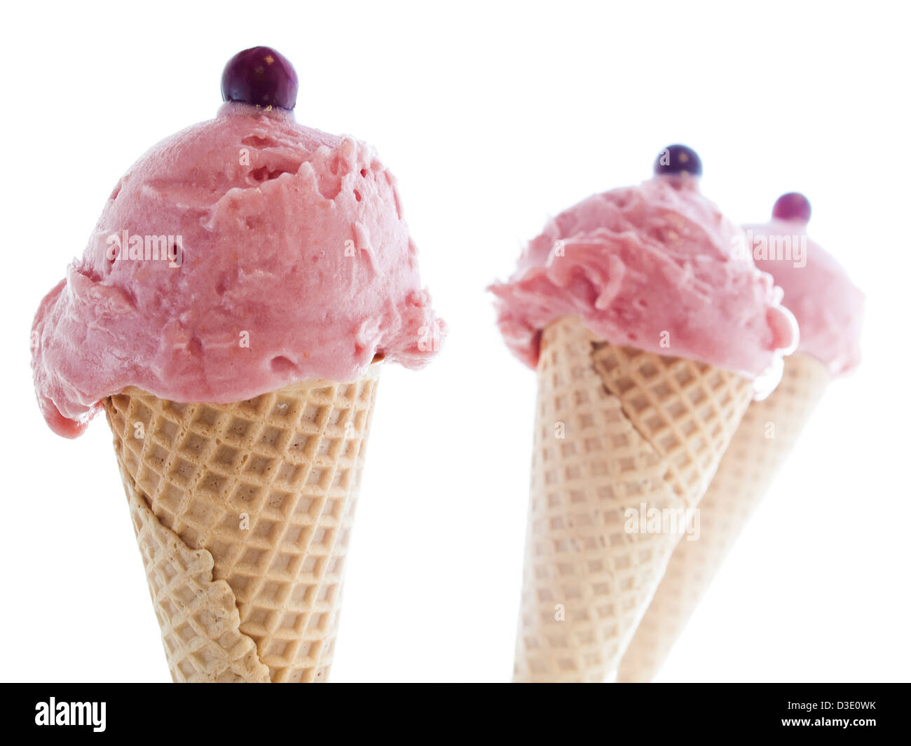 Gourmet sweet orange and cranberry gelato on white background Stock ...
