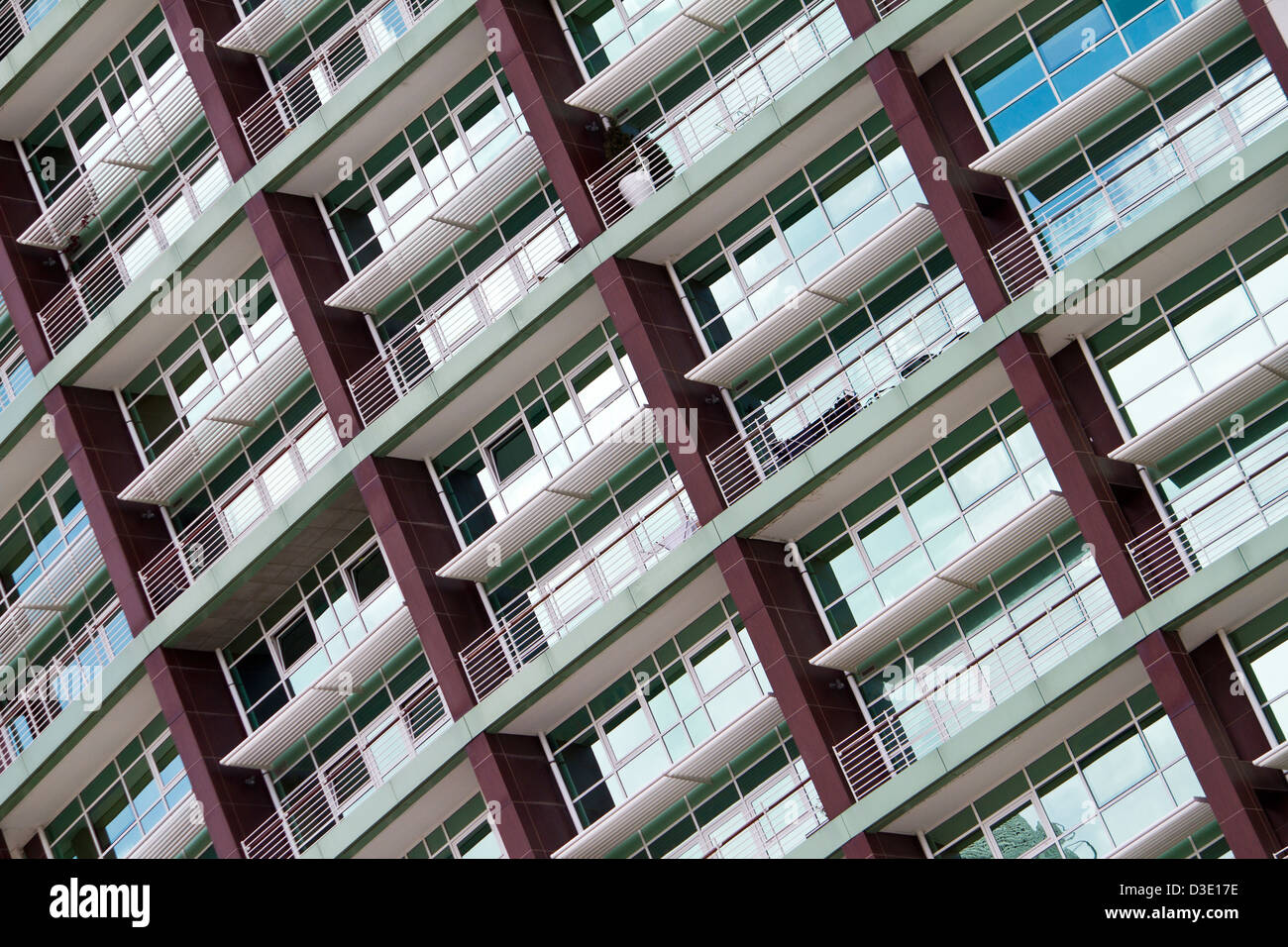 Glass detail view of the wall structure of a modern building Stock ...