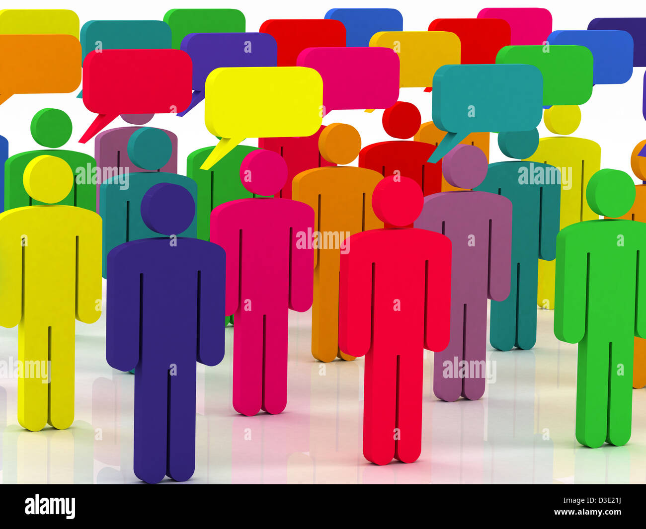 colorful group of people talking in the social network Stock Photo - Alamy