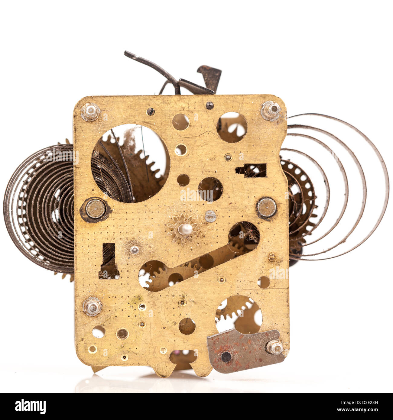 Antique clock gold gears Stock Photo - Alamy