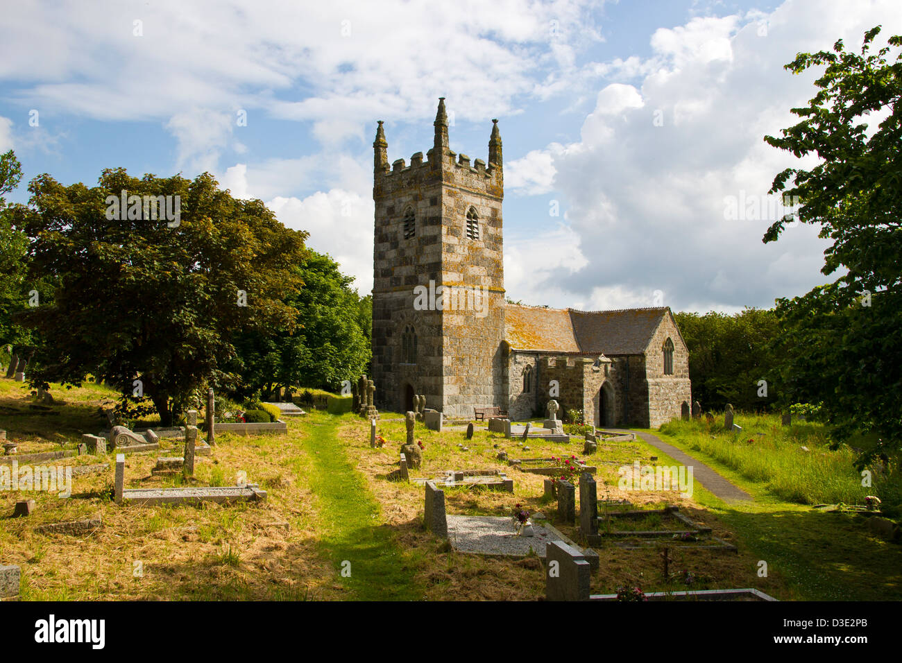 St Wynwallow Church Lizard Cornwall England Stock Photo - Alamy