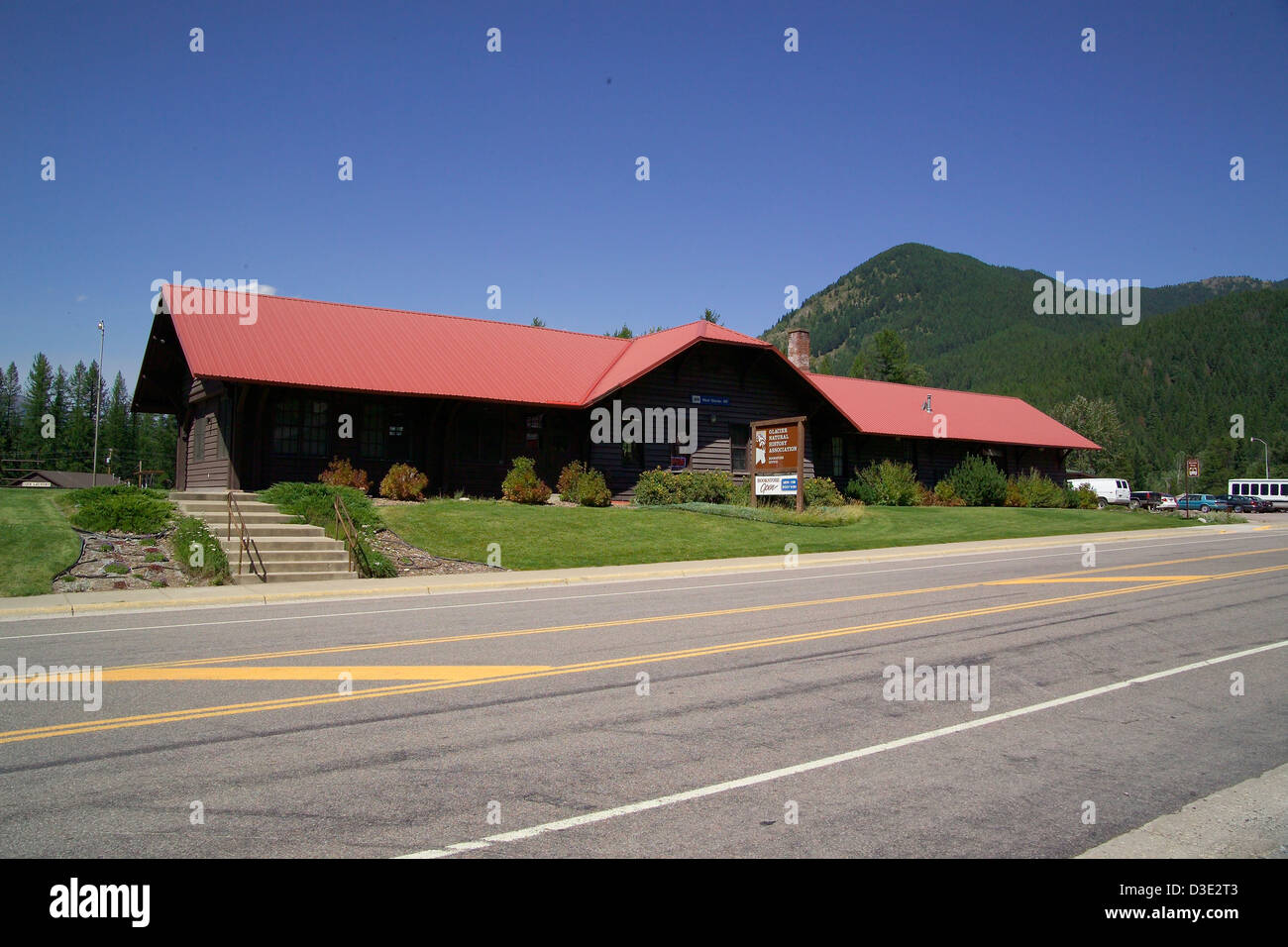Belton Train Station, located near West Glacier in Glacier National ...
