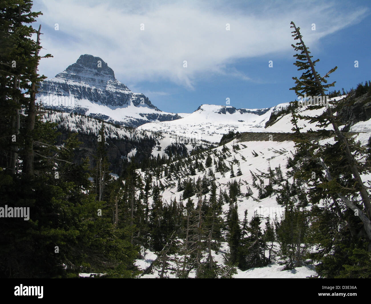 Mt. Reynolds Glacier, located in Glacier National Park, is a striking ...