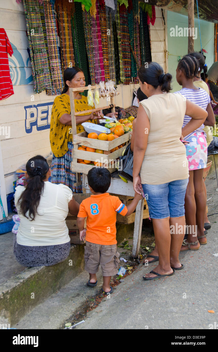 Guatemala, Livingston. Local fruit stand Stock Photo - Alamy