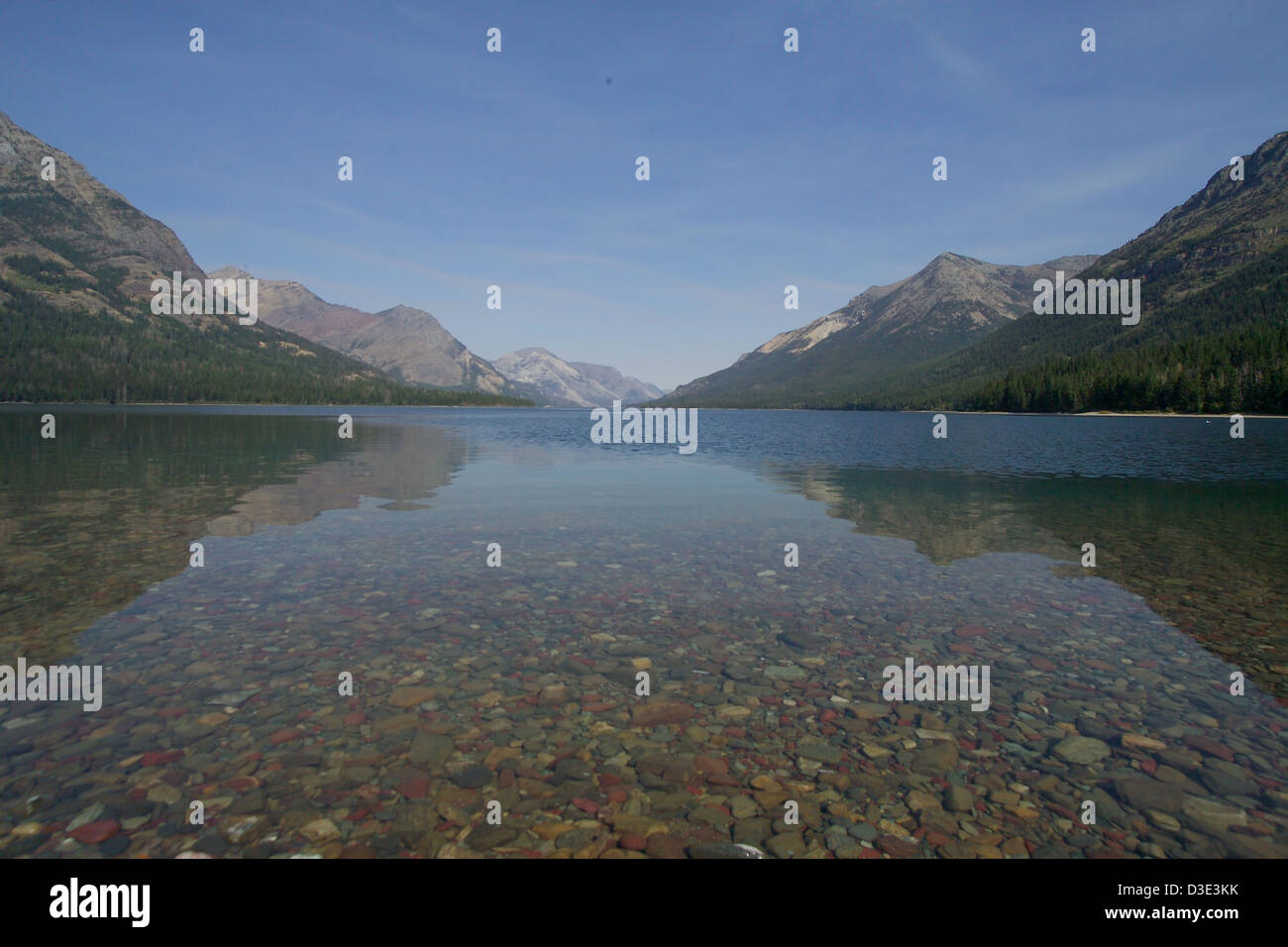 The view from Goat Haunt in Glacier National Park offers panoramic ...
