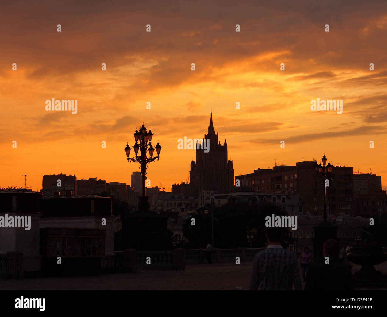 Sunset in Moscow, Russian Federation Stock Photo - Alamy
