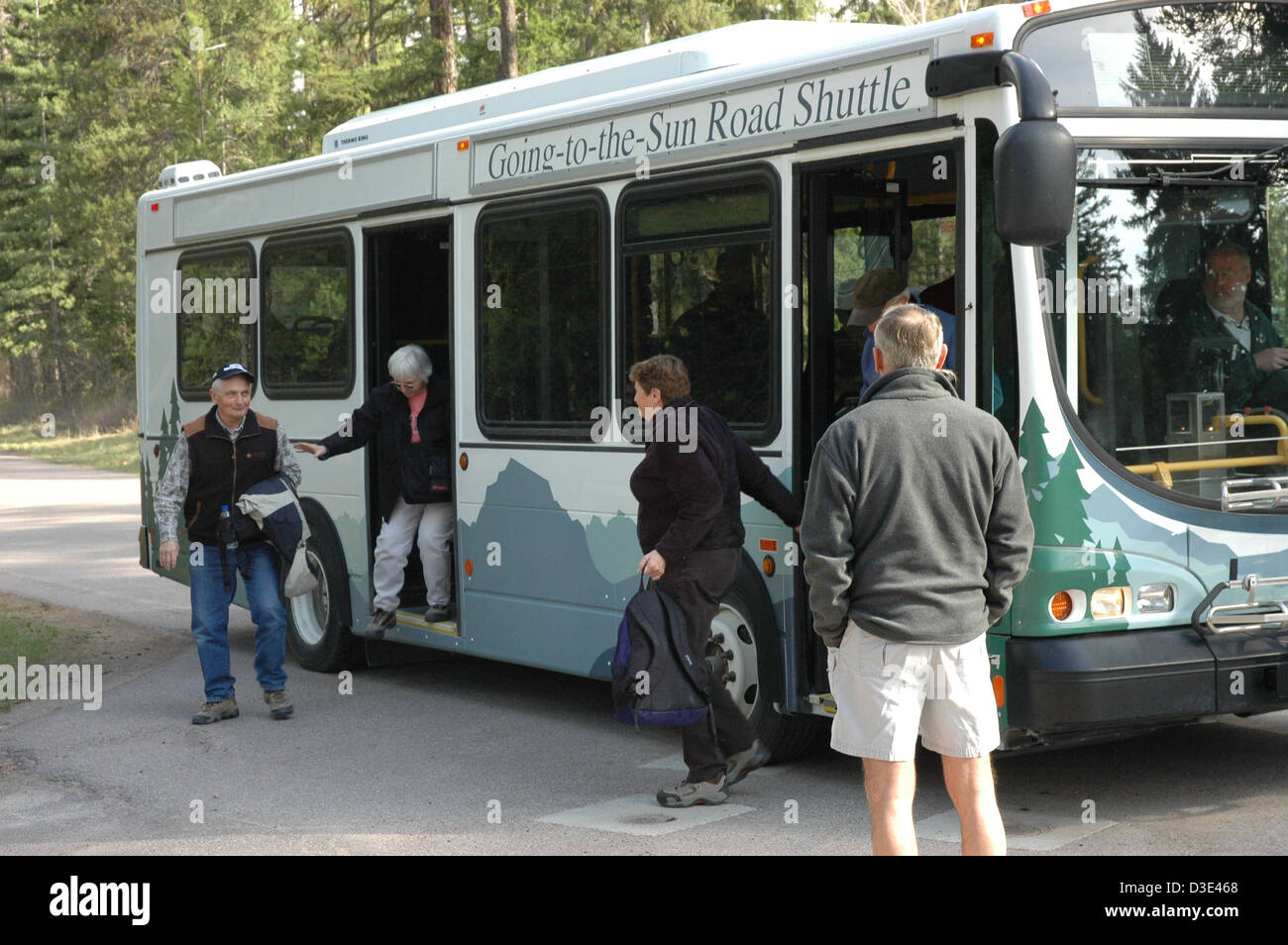 The Shuttle Bus service in Glacier National Park provides visitors with ...