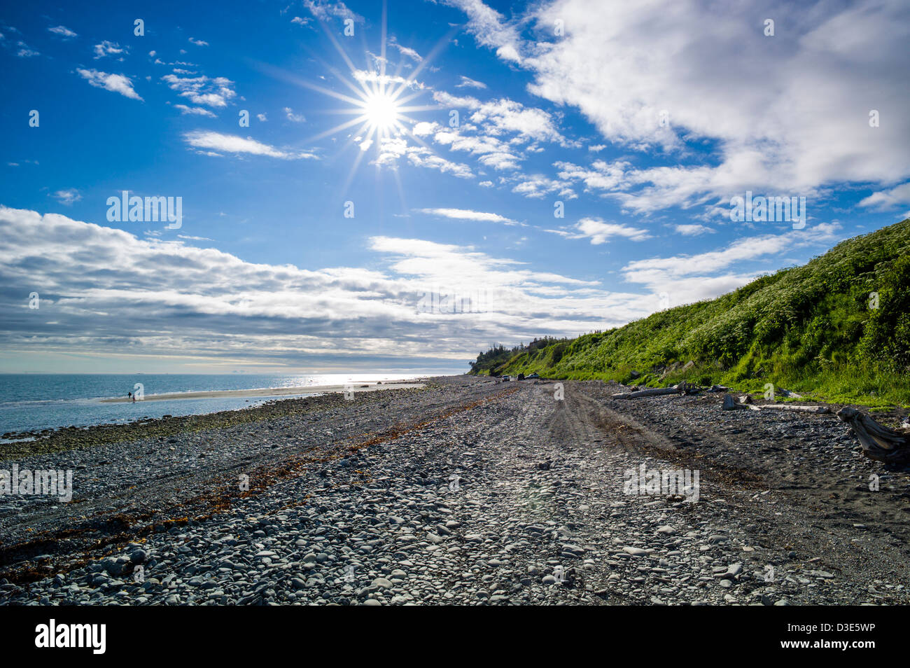 Sunburst, Bishop Beach, Homer, Alaska, USA Stock Photo - Alamy
