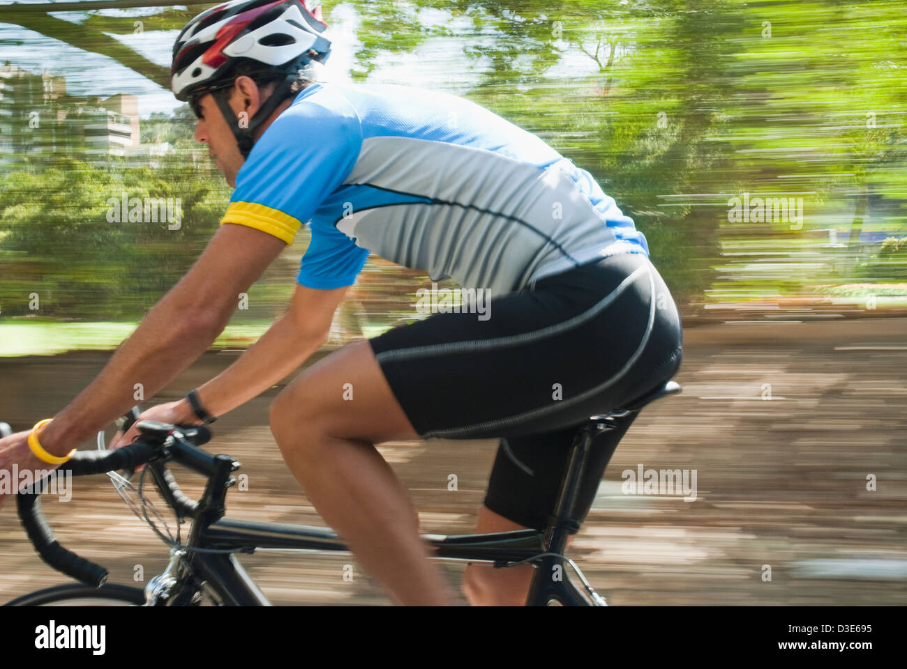 Picture of a man riding a racing bicycle Stock Photo - Alamy
